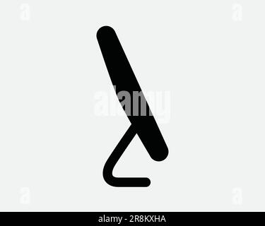 Monitor screen front view display vector icon. Above computer ...