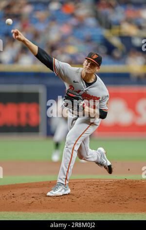 Baltimore Orioles starting pitcher Tyler Wells throws a pitch to the ...