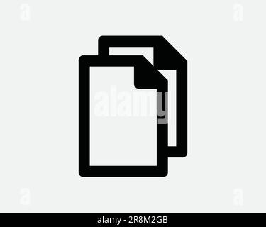 Double page file line icon, graphic resource template, vector ...