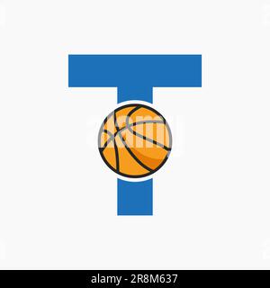 Basketball Logo On Letter 1 Concept With Moving Basketball Symbol ...