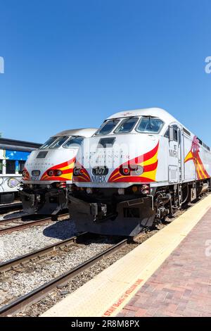Railrunner train in Santa Fe New Mexico Stock Photo - Alamy