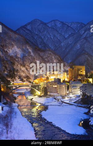 Night view of Unazuki Onsen Stock Photo - Alamy