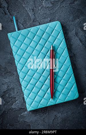 ballpoint pen on black background Stock Photo - Alamy