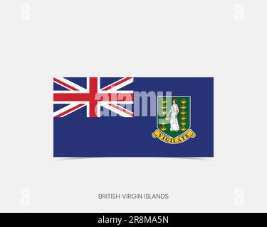 British Virgin Islands Map Flag. Map of British Virgin Islands with BVI ...