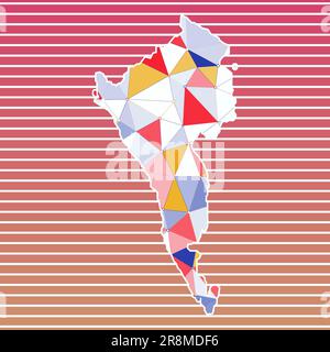 Coron Island icon. Map on dark background. Stylish Coron Island map ...