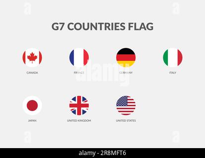 G8 countries flag icons collection Stock Vector Image & Art - Alamy