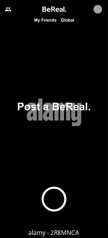 Kharkiv, Ukraine - June 18, 2023. BeReal mockup post template vector ...