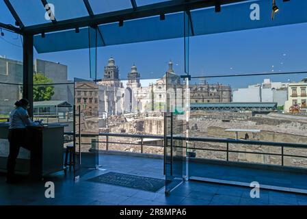 Inside the Templo Mayor Museum, Mexico, exhibiting artifacts from ...