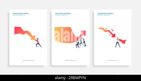 Collection of people pushing arrows Stock Vector Image & Art - Alamy