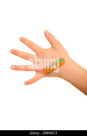 Child's hand with plaster, injured, injury Stock Photo - Alamy