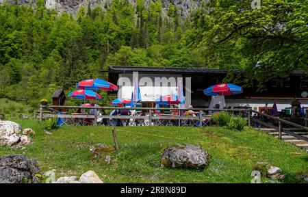 Salet Alm Inn, Obersee, Berchtesgadener Land, Bavaria, Germany Stock ...