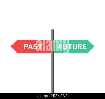 Future past present board icon. Now pas and future way destiny sign ...