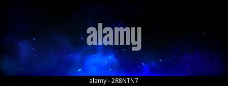 Blue fire overlay with spark ember flame and smoke realistic background ...