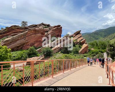 Red Rocks amphitheater in Golden, Colorado Stock Photo - Alamy