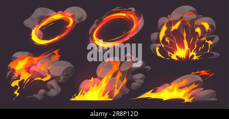 Magic explosion animation effect for 2d game design. Vector sprite ...