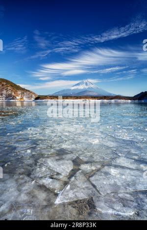 Lake Shojin and Mt Stock Photo - Alamy