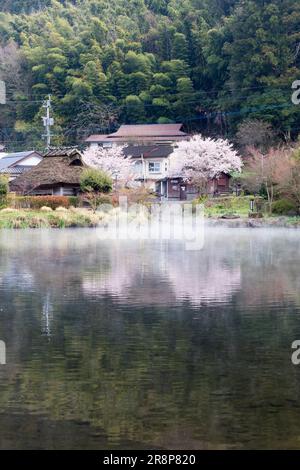 Lake Kinrin at Yufuin Hot Springs Stock Photo - Alamy
