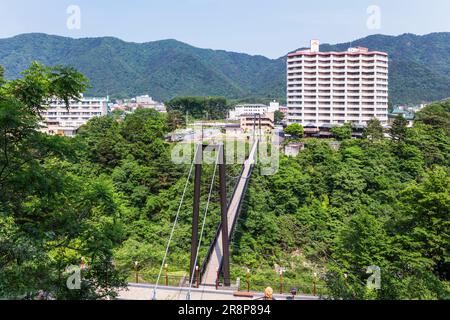 Kinu Tateiwa Suspension Bridge Stock Photo - Alamy