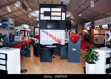 Synchronous Aerospace Group show stand at the Farnborough International ...