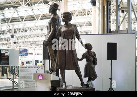 The National Windrush Monument by the sculptor Basil Watson ...