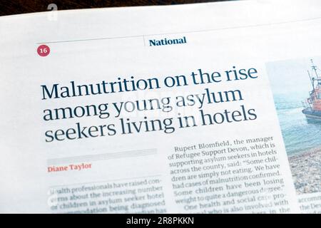 'Malnutrition on the rise among young asylum seekers living in hotels ...