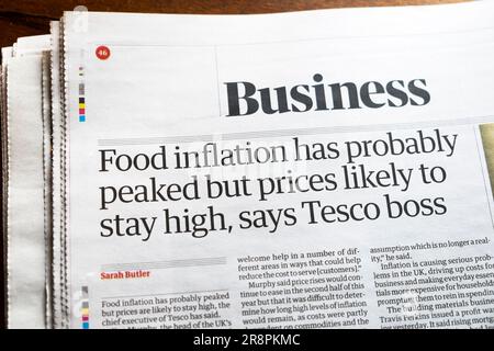 'Food inflation has probably peaked but prices likely to stay high ...