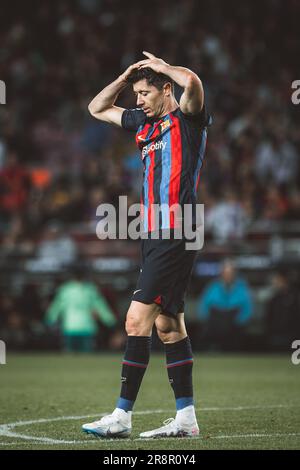 Barcelona, Spain; April 10, 2023: Vueling Airbus A320 plane, landing at ...