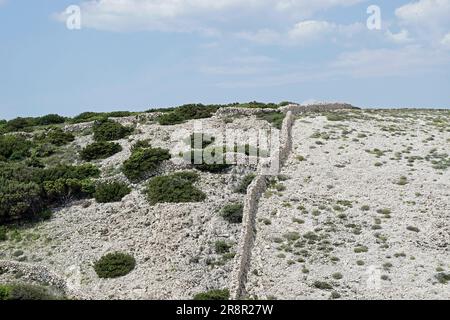 barren rocky landscape on pag island in croatia Stock Photo - Alamy