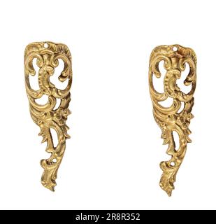 Furniture fittings. Cast bronze decoration with an ornament, an overlay ...