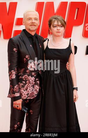 Simon Pegg and Matilda Pegg at the Mission: Impossible Dead Reckoning ...
