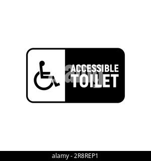 Handicap signage vector wc invalid icon. Disable toilet access ...