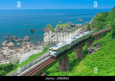 Regular train on JR Gono Line Stock Photo - Alamy