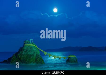 Full moon at Matuma-iwa Stock Photo - Alamy