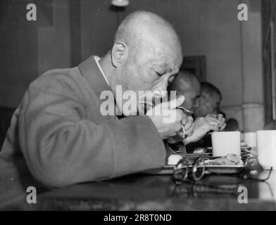 War Crimes Trial of Hideki Tojo (1884 – 1948) general of the Imperial ...