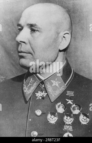 Marshal of the Soviet Union Semyon Timoshenko left and General Georgy ...