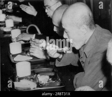 Some of the Japanese war leaders in court during the final stages of ...