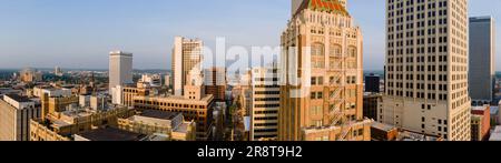 Aerial photograph of downtown Tulsa on a June morning Stock Photo - Alamy