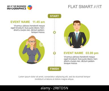 Two business people process chart template for presentation Stock ...