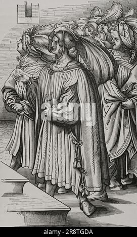 The Archdukes and High Barons of Germany at the coronation of Emperor ...