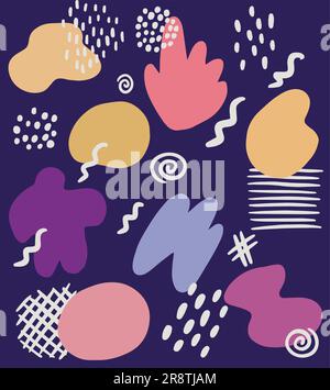 Abstracts hand drawn vector elements for surface, illustration ...