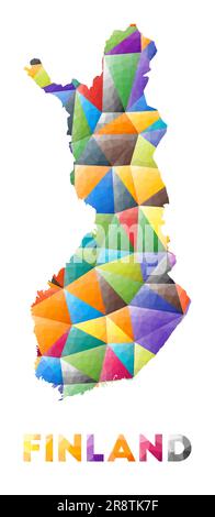 Travel to Finland geometric banner design with Finnish elements of ...