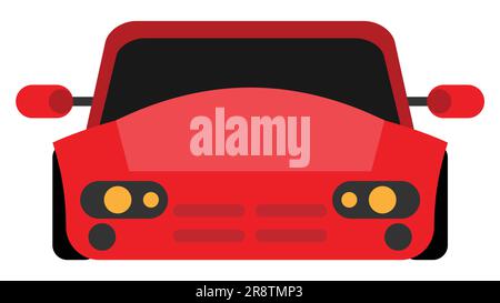 Vector cartoon red car front view Stock Vector Image & Art - Alamy