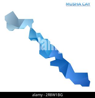 Musha Cay icon. Island map on dark background. Stylish Musha Cay map ...