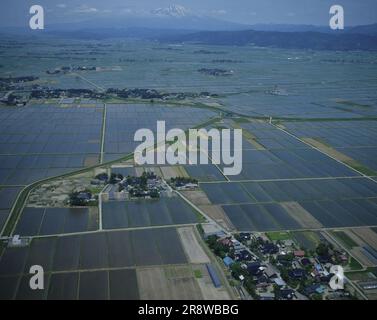 Shonai Plain and Mt. Chokaisan Stock Photo - Alamy