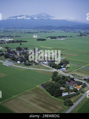 Shonai Plain and Mt. Chokaisan Stock Photo - Alamy