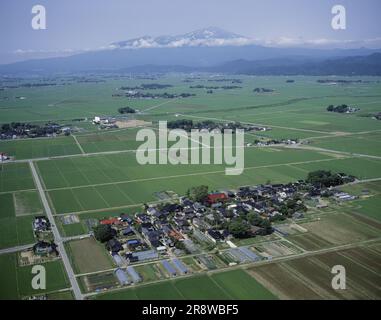 Shonai Plain and Mt. Chokaisan Stock Photo - Alamy