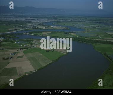Ishikari River and Ishikari Plain Stock Photo - Alamy
