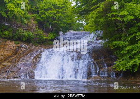 Awamata Falls in Yoro Gorge Stock Photo - Alamy