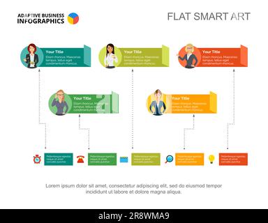 Five workers process chart template for presentation Stock Vector Image & Art - Alamy