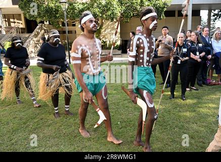 Brisbane, Australia. 23rd June, 2023. Members of the Traditional Owners ...